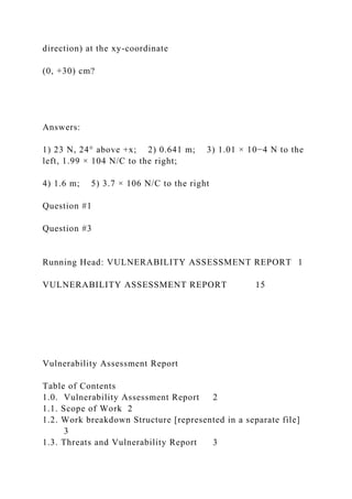 Introductory Physics Electrostatics Practice Problems Spring S.docx