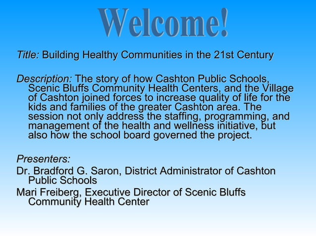 Building Healthy Communities | PPT