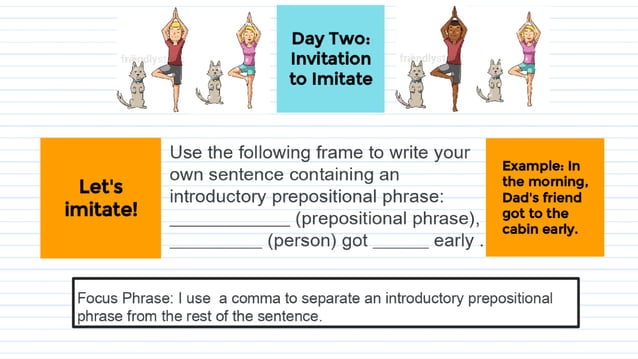 Introductory prepositional phrases | PPT