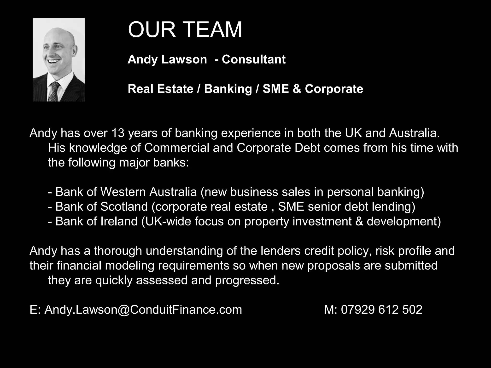 Introductory presentation for Conduit Finance | PPT