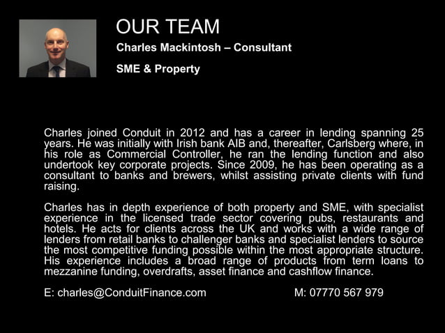 Introductory presentation for Conduit Finance | PPT
