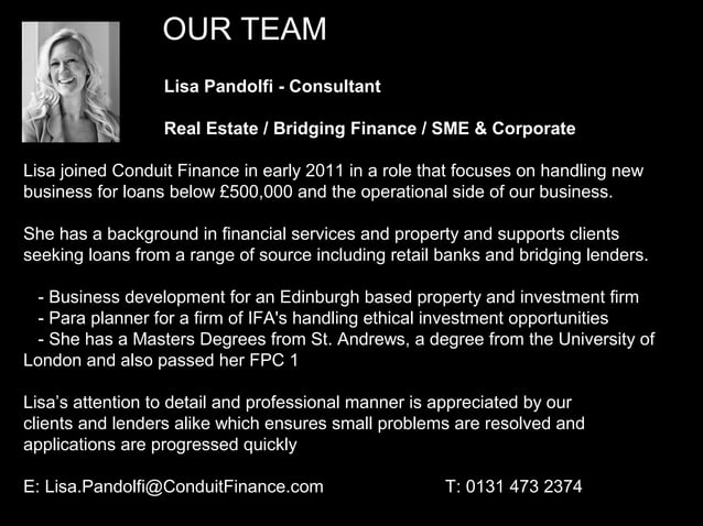 Introductory Presentation of Conduit Finnace | PPT