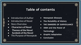 Introductory Presentation of George Orwell's 1984 | PDF