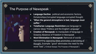 Introductory Presentation of George Orwell's 1984 .pptx | Fiction ...