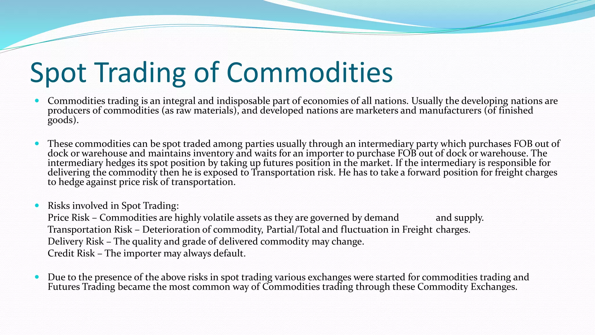 commodity trading and derivatives | PPTX