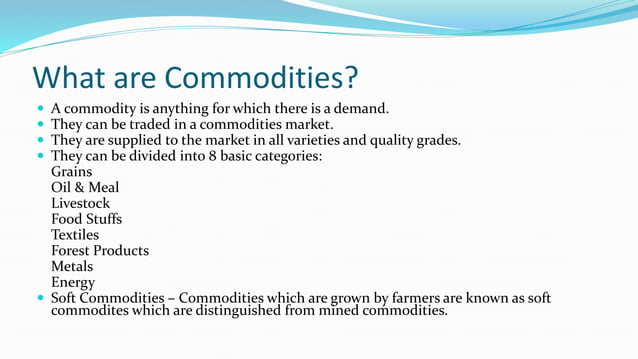 commodity trading and derivatives | PPTX