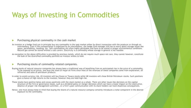 Introductory presentation on commodity trading | PPTX