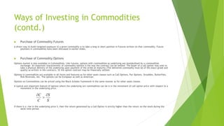 Introductory presentation on commodity trading | PPTX