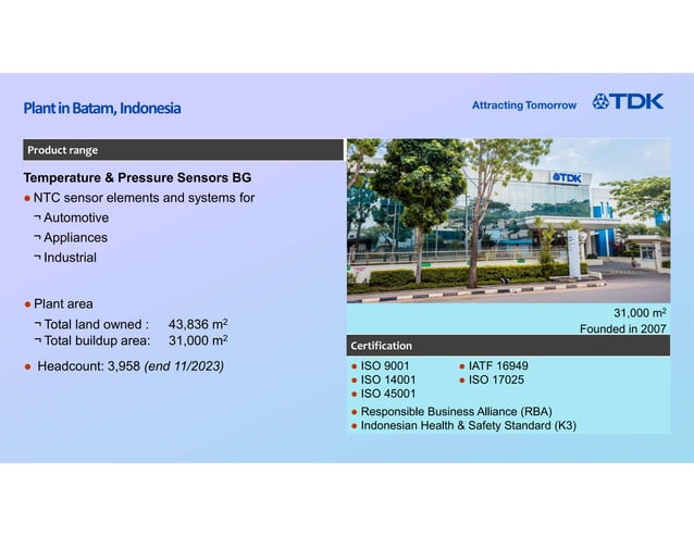 ACF2024 - PT TDK ELECTRONICS INDONESIA | PPT