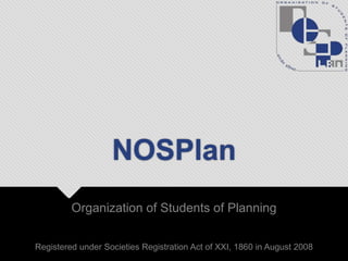 Introductory presentation to NOSPlan | PPTX