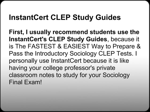 FREE Sociology CLEP Study Guides & FREE Sociology CLEP Practice Tests ...