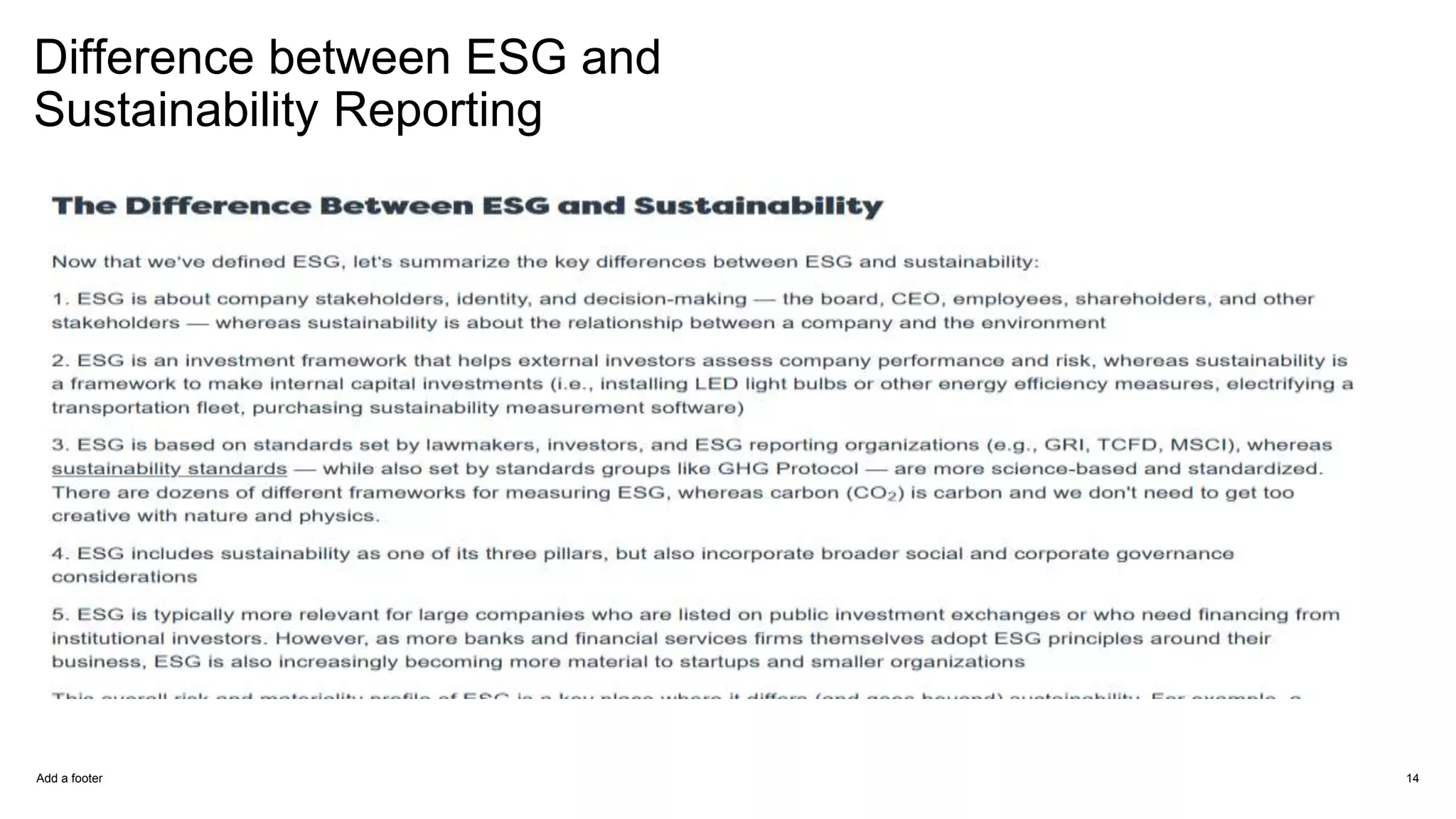 Introductory to ESG and Sustainability Reporting.pptx | Financial ...