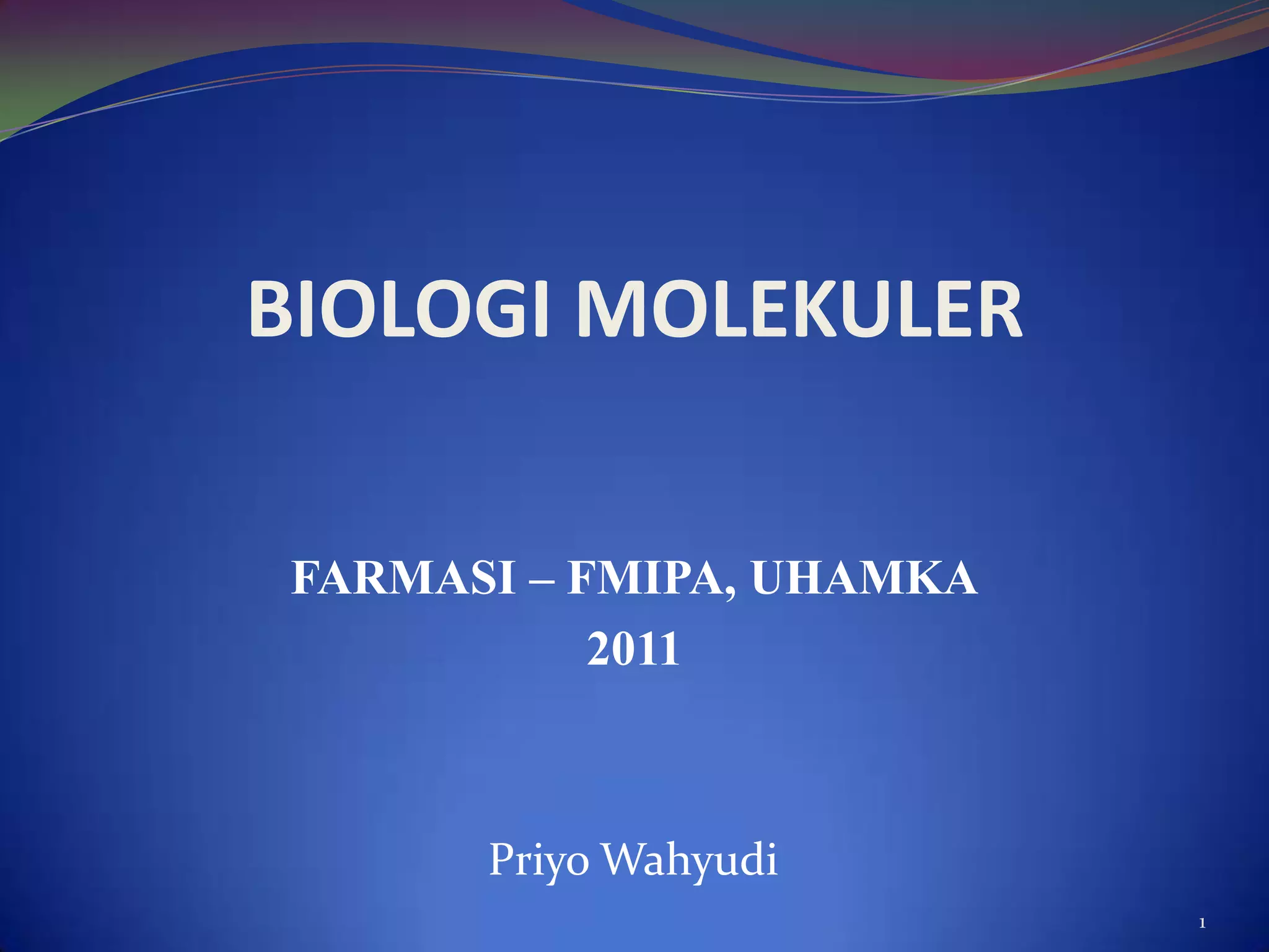 Introductory tour biol mol | PPT