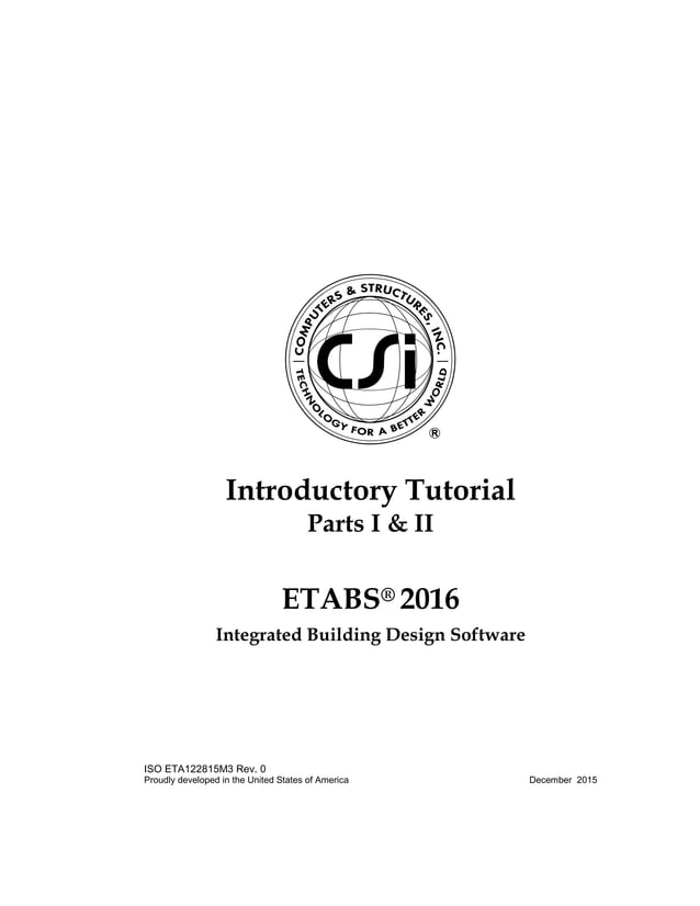 Introductory tutorial etab2016 | PDF