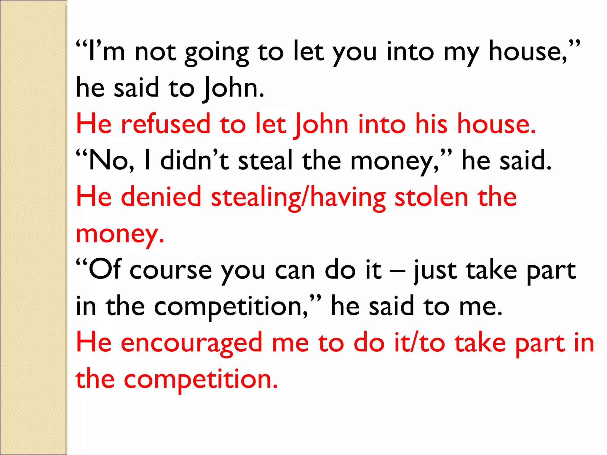 Introductory verbs exercise | PPT