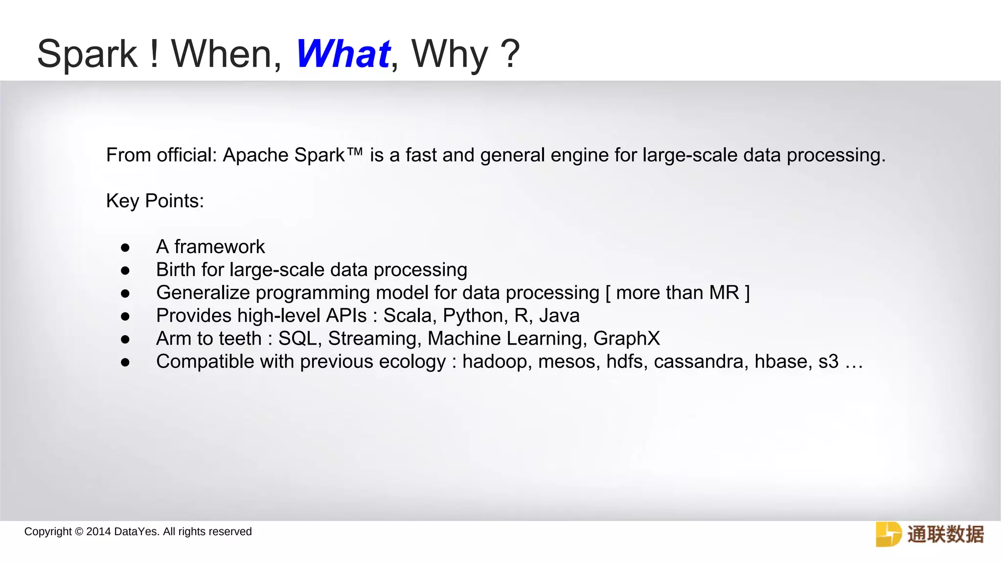 Introduing spark | PDF | Databases | Computer Software and Applications