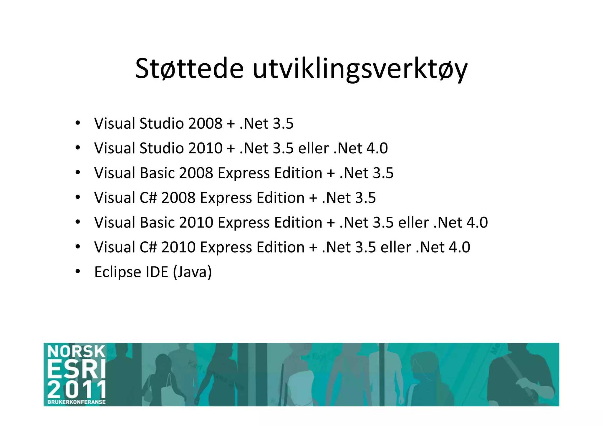 BK2011 Introduksjon til arc gis desktop add ins | PPT