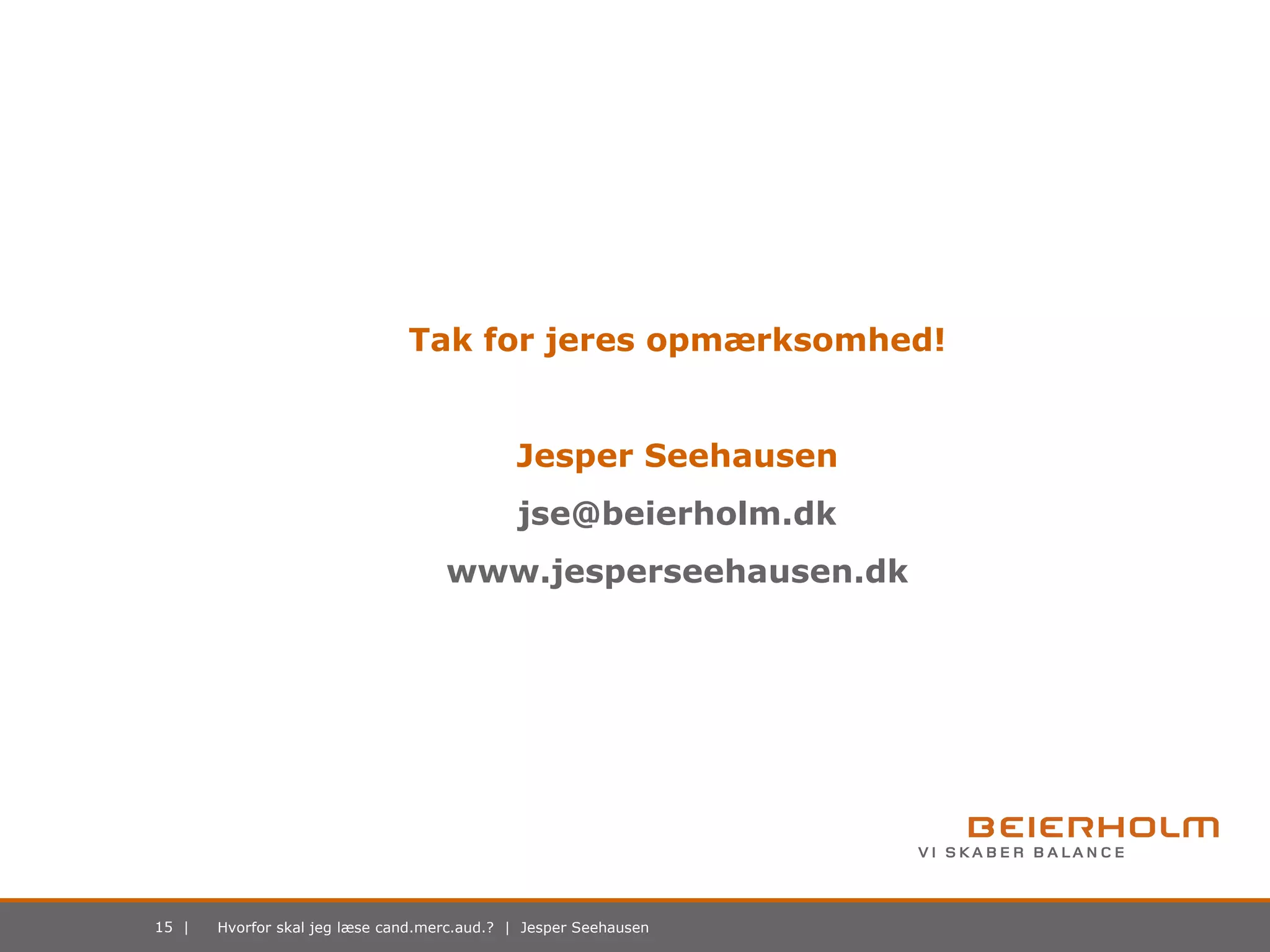 Introduktion til cand.merc.aud.-studiet | PPT