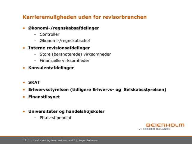 Introduktion til cand.merc.aud.-studiet | PPT