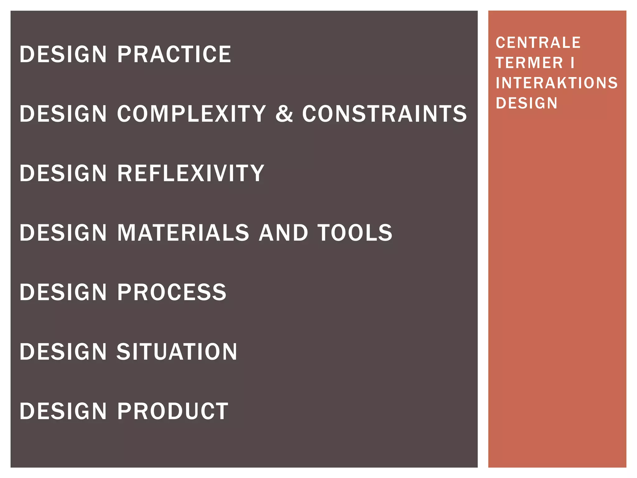 Designmetode 1: Introduktion til interaktionsdesign | PPTX