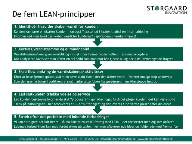 LEAN INTRODUKTION, IMPLEMENTERING, LEAN VÆRKTØJER OG METODER | PPT