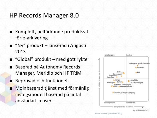 Introduktion till Advanias e-arkivlösning, baserad på HP Records Mana…
