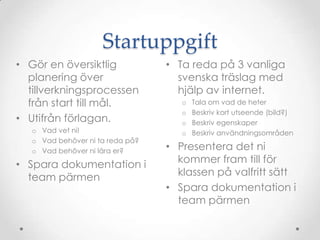 Introduktion till produktionslinje fi12b | PPT