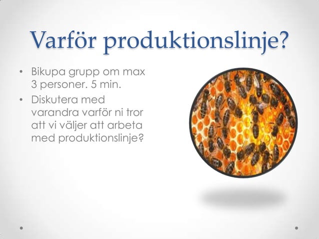 Introduktion till produktionslinje fi12b | PPT