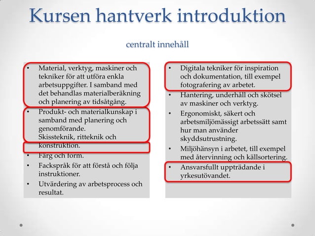 Introduktion till produktionslinje fi12b | PPT