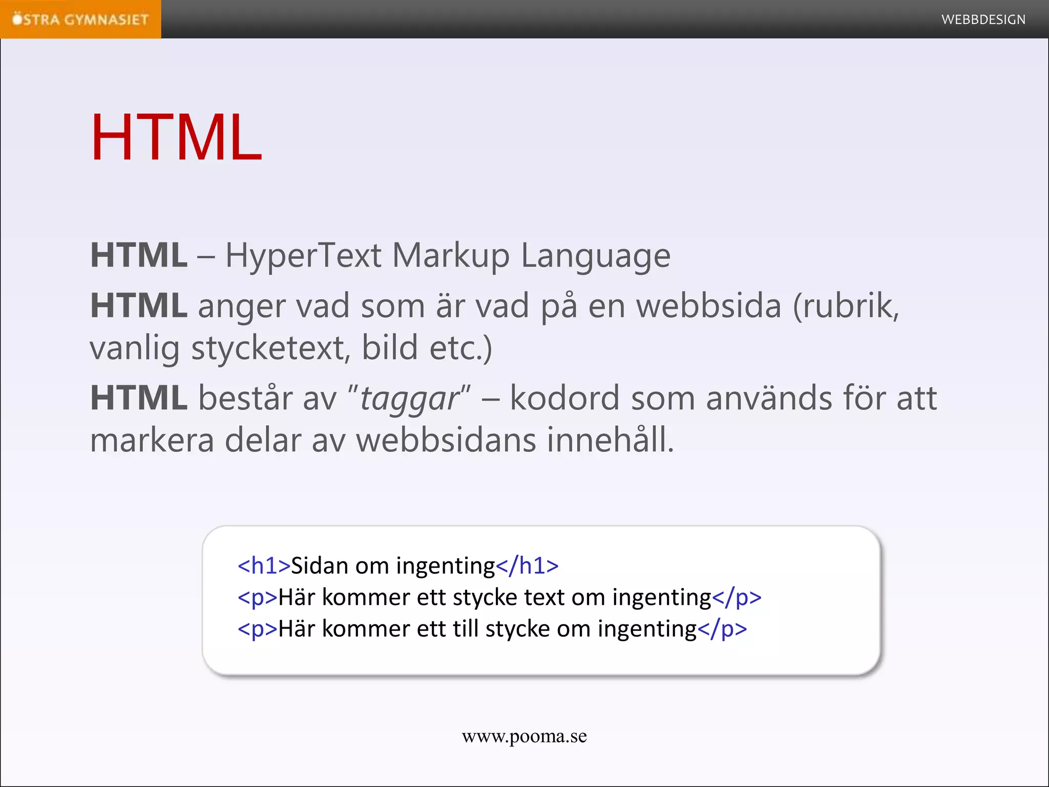 Introduktion till webbutveckling | PPT