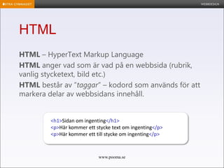 Introduktion till webbutveckling | PPT