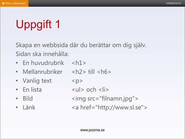 Introduktion till webbutveckling | PPT
