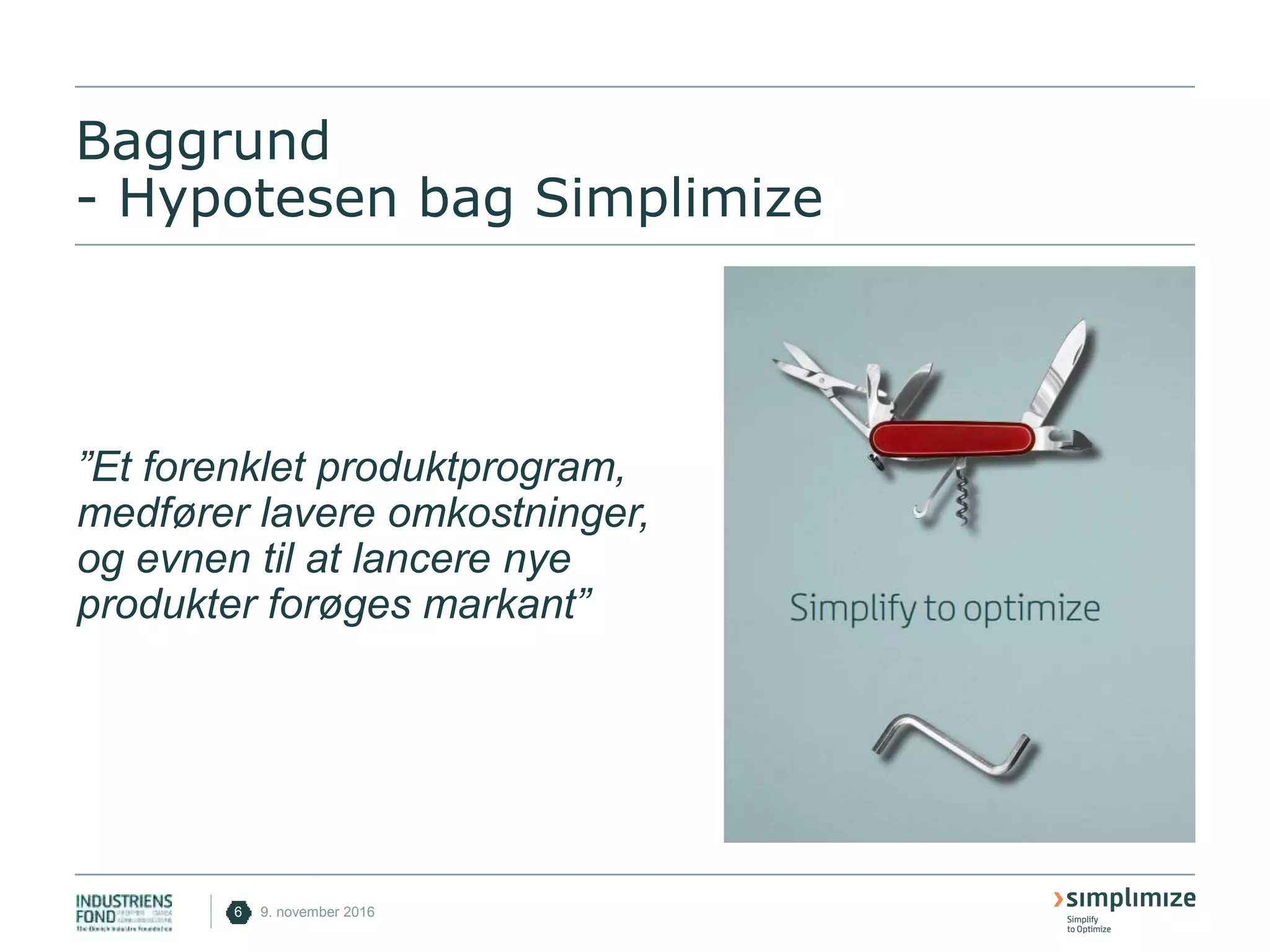 Introduktion til Simplimize | PPT