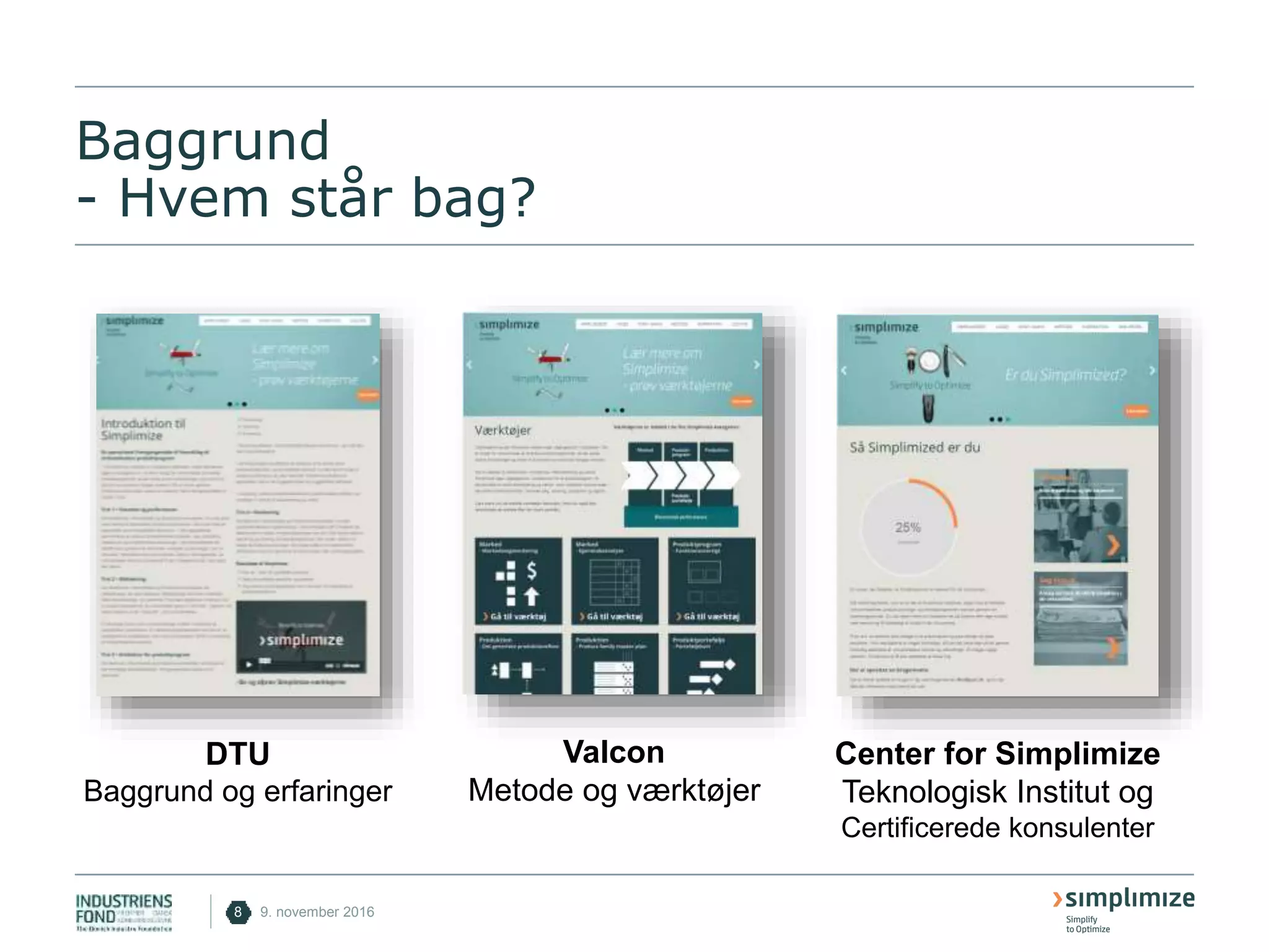 Introduktion til Simplimize | PPT