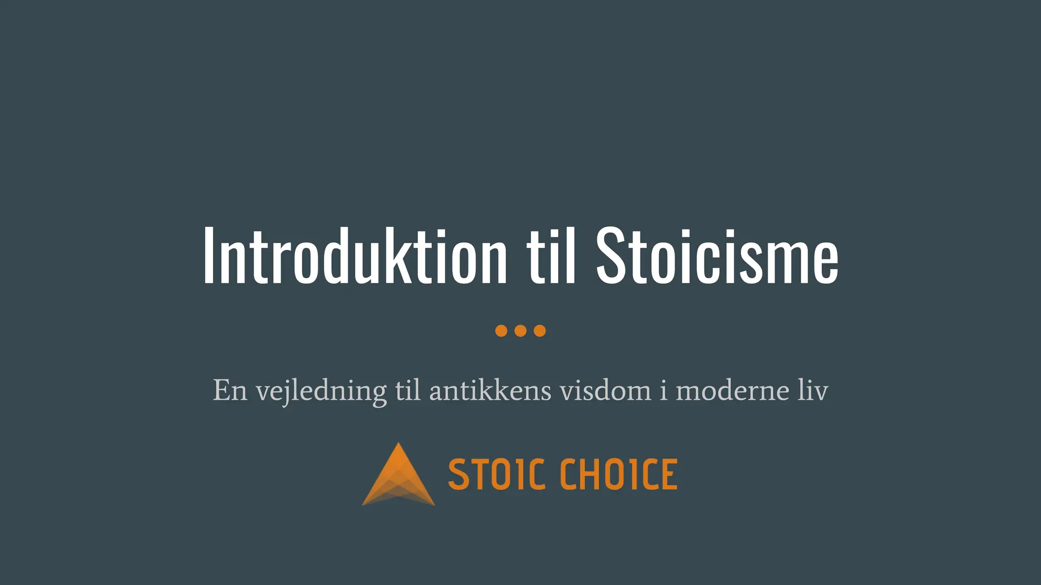 Introduktion til Stoicisme og de stoiske principper | PPT