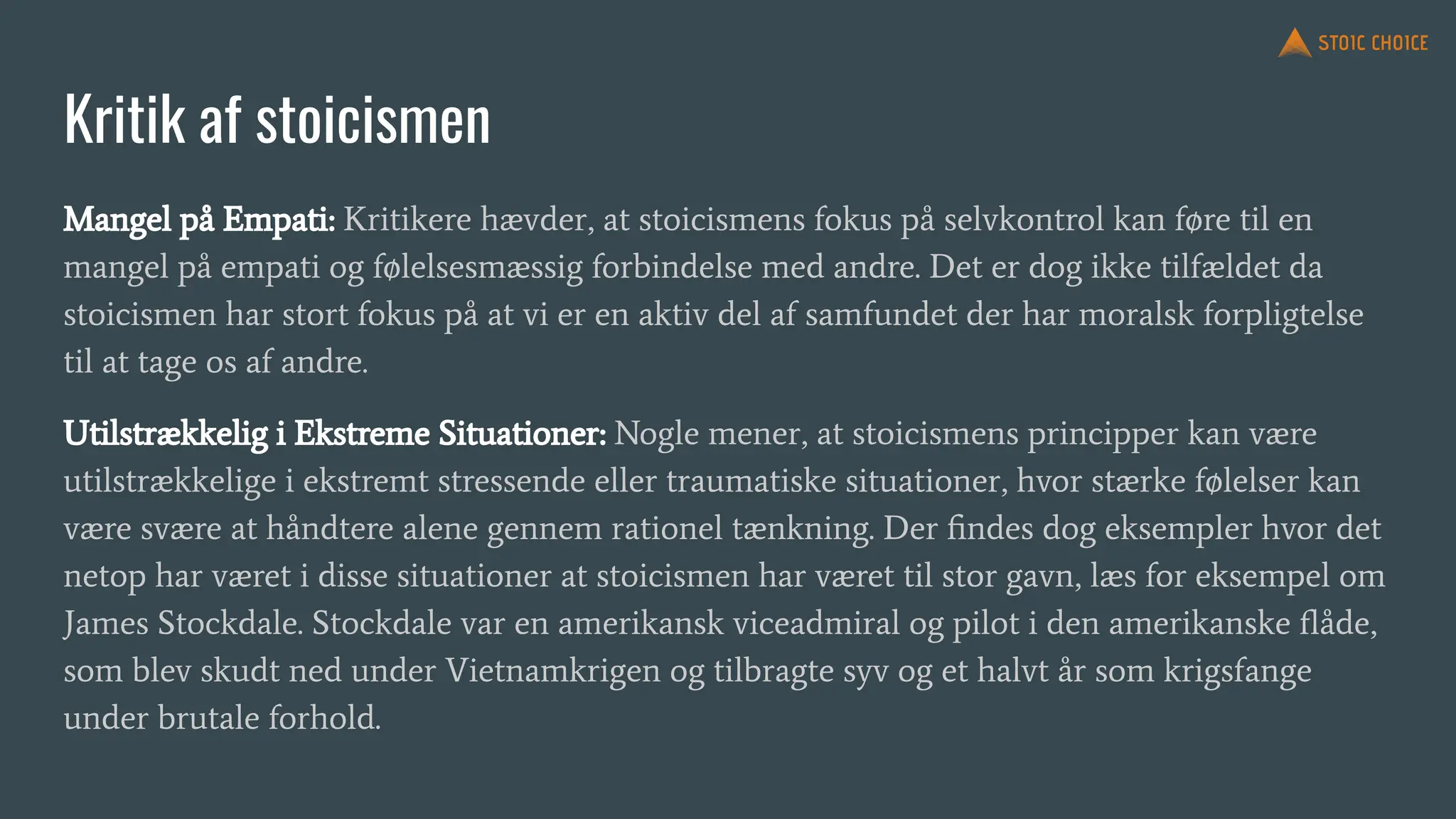 Introduktion til Stoicisme og de stoiske principper | PPT