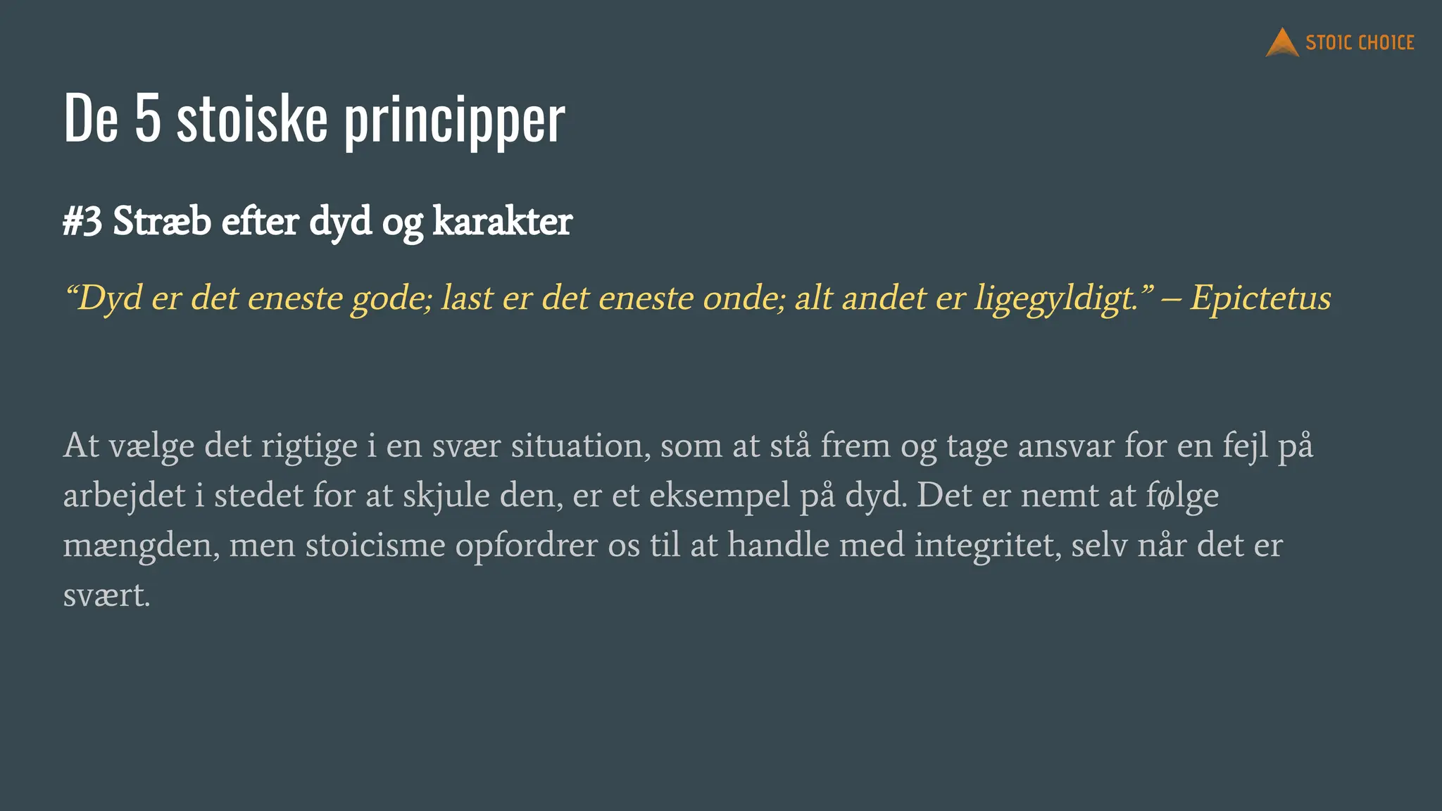 Introduktion til Stoicisme og de stoiske principper | PDF