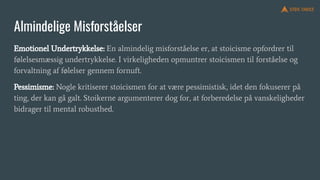 Introduktion til Stoicisme og de stoiske principper | PDF