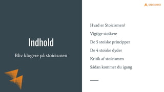 Introduktion til Stoicisme og de stoiske principper | PPT