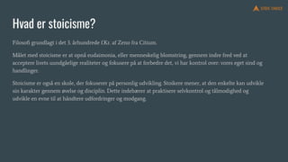 Introduktion til Stoicisme og de stoiske principper | PPT