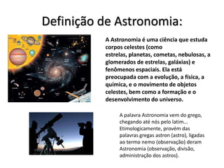 Introdução a Astronomia | PPTX