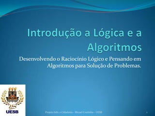 Introdução a Lógica e a Algoritmos | PDF
