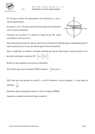 Introdução ao círculo trigonométrico | PDF