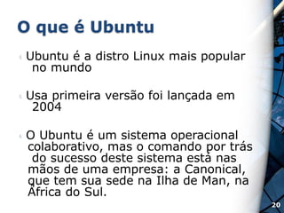 Introdução ao Linux sistema operacional de código aberto (open source ...