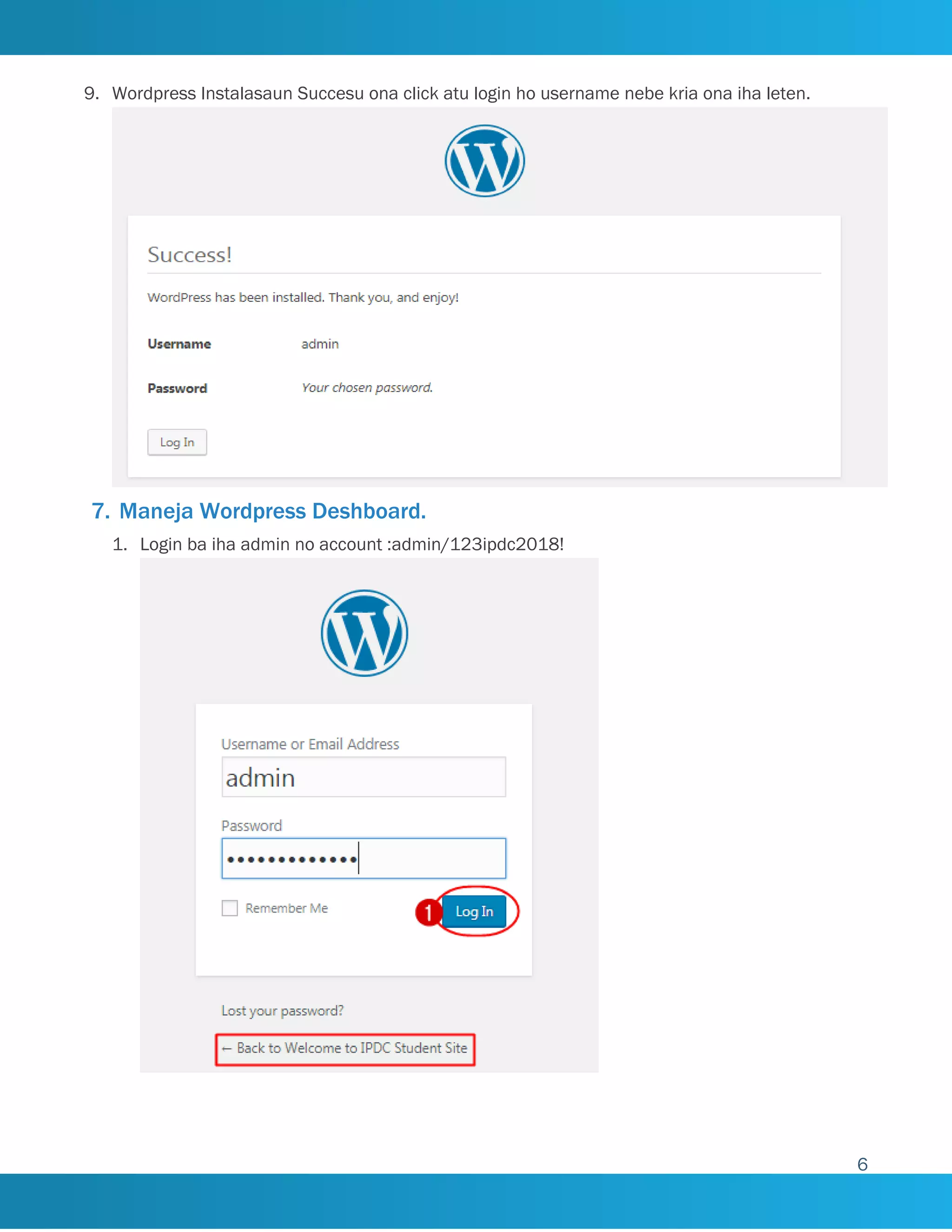 Introdusaun Wordpress Blog v1 Tetun Timor Leste | PDF