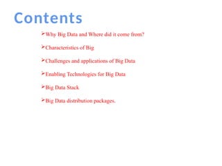 Presentation on Introduction to Big Data Analytics | PPTX