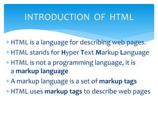 introdution-to-html.pptx | Free Download