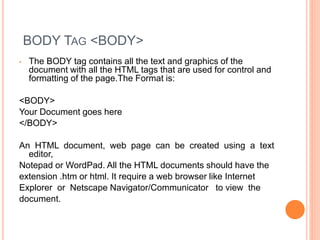 introduction to html.ppt