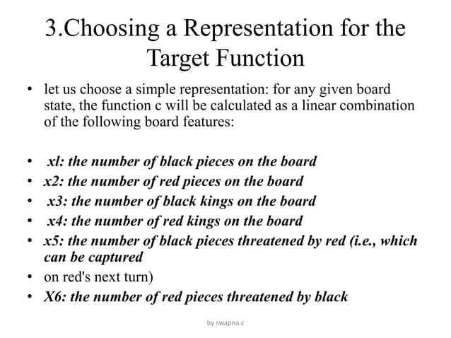 Introdution and designing a learning system | PPTX | Board Games and ...