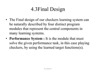 Introdution and designing a learning system | PPTX